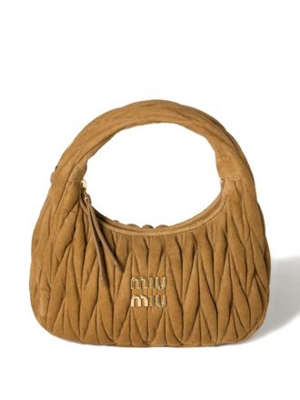 Miu Miu sac port&eacute; &eacute;paule Wander &agrave; design matelass&eacute; - Marron