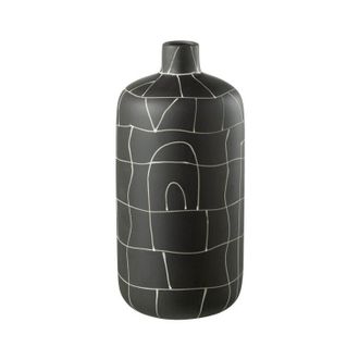Paris Prix Vase Bouteille en Céramique Japan 37cm Noir