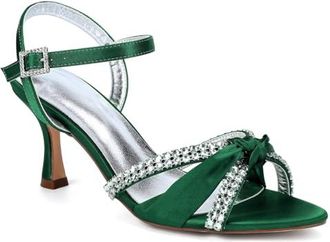 Generic Femmes Aiguille Haut High Sandales Chaussures De Mariage De Mariée Ouvert Bout Mariage Party 7 CM Heels,Vert,39 EU