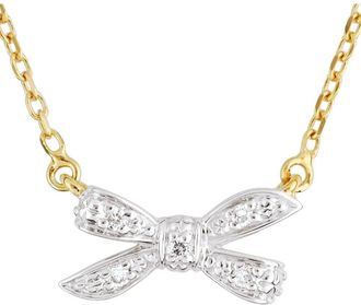 Edenly Collier Schleife aus dem Garten Eden in Weißgold und Gelbgold