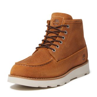 Timberland Schn&uuml;rboots TIMBERLAND BRITTON MILLSMID LACE UP CHUKKA BOOT, Herren, Gr. 41,5, rust suede, Leder, Schuhe Schn&uuml;rboots, Winterstiefel, Schn&uuml;rstiefel, Wi