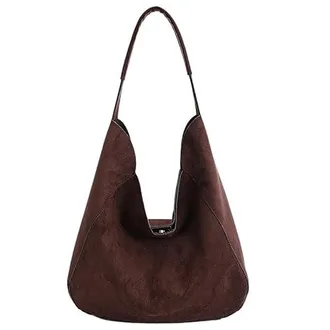 Generic Sac de ext&eacute;rieur r&eacute;tro en faux su&egrave;de sac fourre-tout pour femmes travail (caf&eacute;)