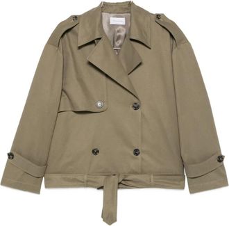 The Nina Studio Femme, Manteaux, Vert, Taille: 34 FR N6337 Milit Trench Coat