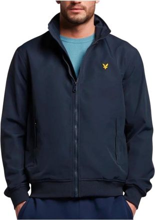 Lyle & Scott Homme, Sweatshirts et sweats &agrave; capuche, Bleu, Taille: L Veste &agrave; Col Chemin&eacute;e avec Dos en Maille