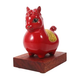 Healifty Keramik-Pferdestatue: Tierfigur zum chinesischen Neujahr, Tischdekoration - Asiatische Dekoration zum Jahr des Pferdes f&uuml;r B&uuml;ro und Zuhause