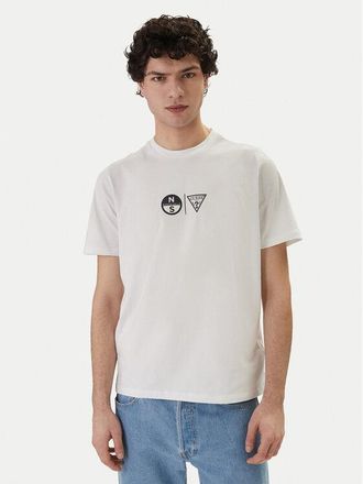 Guess T-Shirt GUESS x NORTH SAILS M6GI40 K3322 Wei&szlig; Regular Fit