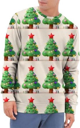 Generic Sweatshirts pour hommes pulls hommes t-shirt chemisier manches longues col rond tops t-shirt manches longues sweat décontracté, jaune clair, S