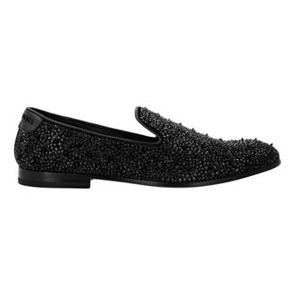 Philipp Plein Homme, Chaussures, Noir, Taille: 41 EU Moccasin Crystal