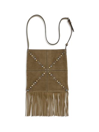Valentino Garavani Mens Nellc&ocirc;te Shoulder Bag Havana Beige Calf Leather Bos Taurus