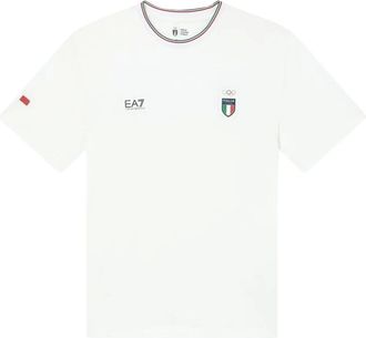 Emporio Armani Emporio Armani Ea7, Homme, Tops, Blanc, Taille: L T-shirt &Eacute;quipe Italia