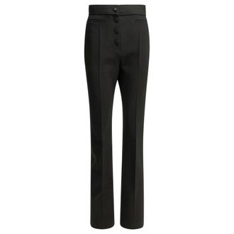 Valentino Hoch taillierte Anzughose mit Knopfleiste vorne - - Trousers - Damen - Schwarzk - S