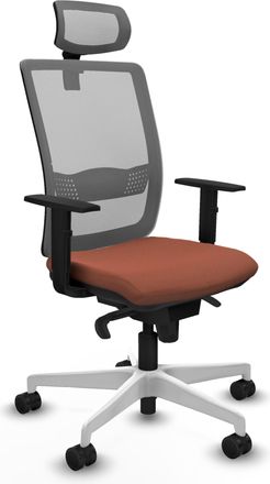 Piqueras y Crespo Stuhl mit R&uuml;ckenlehne und Armlehnen, h&ouml;henverstellbarer Lendenwirbelst&uuml;tze und Kopfteil, h&ouml;henverstellbar und neigbar. Ausgestattet mit 5 Positionen, 