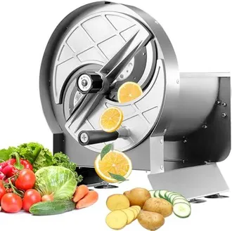 Anatole Trancheuse L&eacute;gumes Manuel Coupe Fruits Professionnel en Acier Inoxydable Coupe Oignons Tomates Chips 0-13mm &Eacute;paisseur R&eacute;glable avec 6 Ventouses pour P