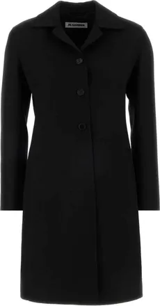 Jil Sander Femme, Manteaux, Noir, Taille: 44 FR 74 Coat