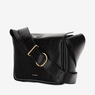 Jil Sander Womens Flap Mini Shoulder Bag Black Satchels & Cross Body