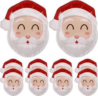 Frcolor 10 St&uuml;ck Santa Claus -mahlzeitablage Weihnachtsteller Form Elf Mittagessen Dekor Geschirr Aufschlag Fr&ouml;hlich Weihnachtsfeier Weihnachten Nachtisch Vor