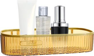 Generic Badezimmer-Dreiecksregal - Badezimmer-Eckwandregale | Selbstklebendes, stanzfreies, rechteckiges Eckregal mit hohler Basis für Kosmetika