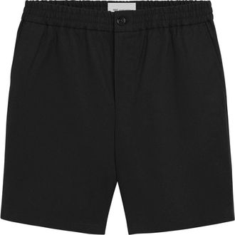 Ami Homme, Shorts, Noir, Taille: M Short &agrave; Taille &Eacute;lastiqu&eacute;e avec Ami de Coeur Gaufr&eacute;