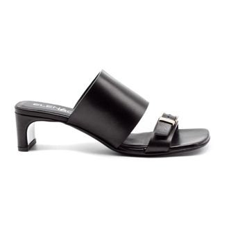 Elena Iachi Femme, Chaussures, Noir, Taille: 37 EU Sandales en cuir &agrave; boucle