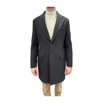 Boglioli Einreiher-Mantel mit Faux Martingale - - Coats - Herren - Schwarzk - XL