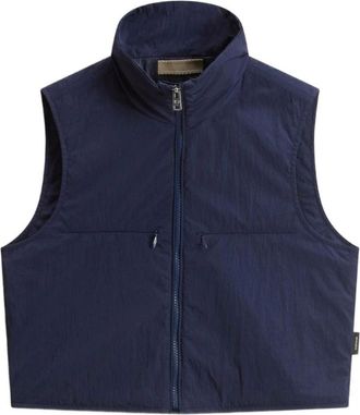 Woolrich Femme, Vestes, Bleu, Taille: 38 FR Gilet Superposable