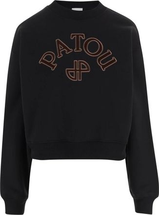 Patou Femme, Sweatshirts et sweats &agrave; capuche, Noir, Taille: 36 FR SweaT-shirt en coton avec logo