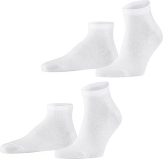 Falke 2er-Pack Sneakersocken HAPPY aus Feinripp-Baumwolle in