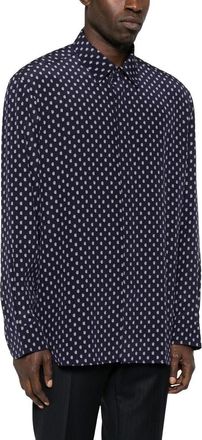 Tom Ford Homme, Chemises, Multicolore, Taille: 2XL Crepe de Chine Paisley Print Fluid Fit Shirt