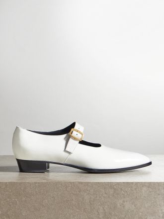 Bally Gerwin Mary-jane-schuhe Aus Glanzleder - Wei&szlig;