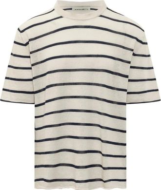 Amaranto Amar&aacute;nto, Homme, Tops, Beige, Taille: M T-shirt en tricot &agrave; manches courtes