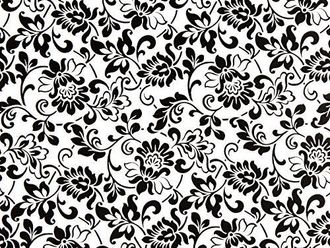 Fablon Heritage Black & White Rolle, 45 cm x 2 m, Kunststoff, Schwarz, 45cm x 2M