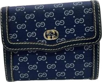 Gucci Portefeuille Pre-owned MicroGuccissima (bi-pli) - Femme - Pre-owned - Bleu - Taille: ONE Size