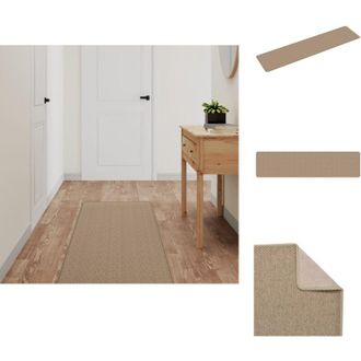 vidaXL Teppichl&auml;ufer Sisal-Optik Sandfarben 50x200 cm - Teppichl&auml;ufer - Sisal Look - Bodenbelag - Wohnbereich - Flurboden
