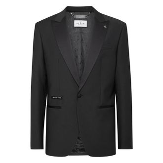 Philipp Plein Wool Printed Blazer Skull - - Jackets - Herren - Schwarzk - 2XL