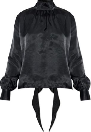 VETEMENTS Femme, Blouses et Chemises, Noir, Taille: 38 FR Haut en satin dos nu