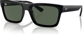 Ray-Ban Warren Bio-based Sonnenbrillen Schwarz Fassung Grün Glas 57-20