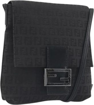 Fendi Sac bandouli&egrave;re en toile Zucchino Pre-owned - Femme - Pre-owned - Noir - Taille: ONE Size