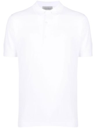 John Smedley polo &agrave; manches courtes - Blanc