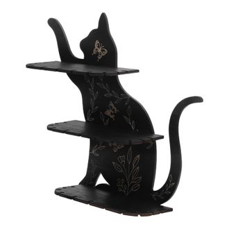 NUOBESTY Boho Wandregal in Katzenform Kristallhalter und Aufbewahrungsl&ouml;sung f&uuml;r Kleine Dekorationen Handgefertigt Geeignet f&uuml;r Wohnzimmer und B&uuml;ro