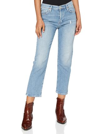 True Religion Damen Highrise Straight Jeans, Blau (Blue Denim 4600), 30W / 32L