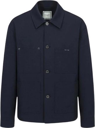 Wooyoungmi Wooyoungmi, Homme, Vestes, Bleu, Taille: XL Wool Patch Pocket Shirt