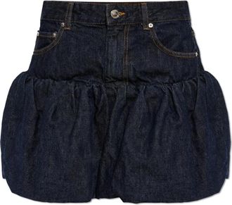 Ganni Femme, Jupes, Bleu, Taille: 42 FR Jupe en denim Rinse