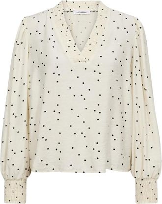 Co'Couture Femme, Blouses et Chemises, Blanc, Taille: 40 FR Zioncc Zebra Bow Blouse