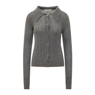 Tela Joy Langarm-Strickjacke - - Knitwear - Damen - Grau - L