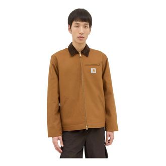 Carhartt Work in Progress Homme, Vestes, Brun, Taille: XL Veste Detroit en Toile avec Col en Velours C&ocirc;tel&eacute;