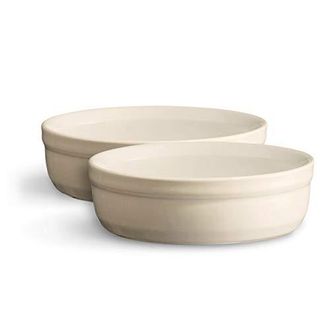 Emile Henry 4013 - Set de 2 Moules à Crème Brûlée Céramique Beige Argile 12 ø