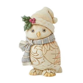 Enesco Heartwood Creek by Jim Shore Figurine Chouette Blanche avec écharpe