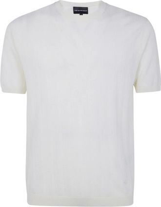 Emporio Armani Homme, Tops, Blanc, Taille: XL Pullover