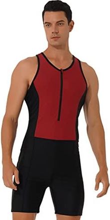 dPois Maillot de Bain Homme Piscine Combinaison de Plong&eacute; Surf Combishort Short de Bain Boxer Natation Plage V&ecirc;tements d&Eacute;t&eacute; Swimwear M-3XL Rouge XL