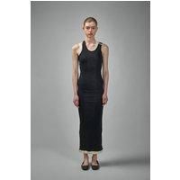 Jean Paul Gaultier Cotton Ribbed Twisted Double Layer Sleeveless Dress
